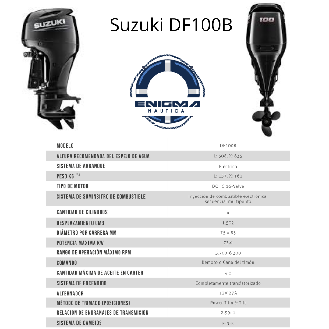 SUZUKI DF100B MOTOR FUERA DE BORDA 4 TIEMPOS - Enigma Boats